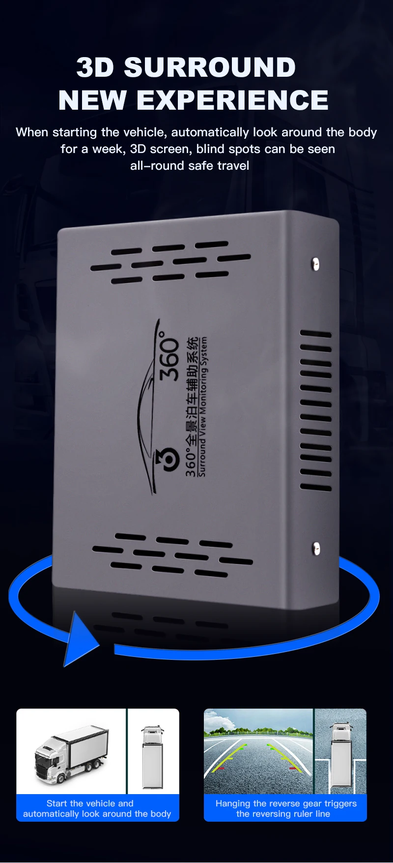 Cct 360 Degree Fire Truck Camera System In 3d For Surround View With ...