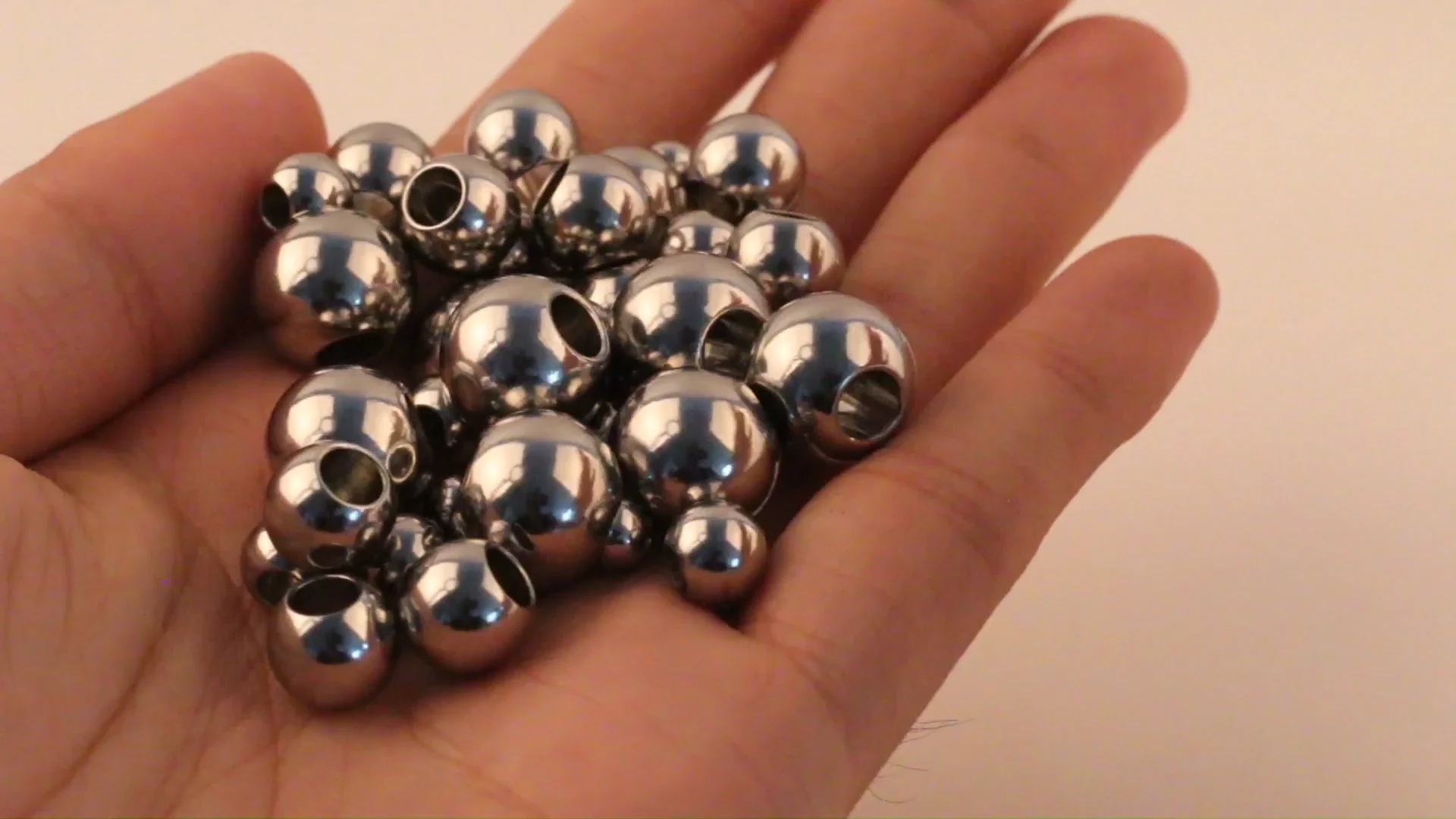 Loose Metal Beads 8mm Stainless Steel Beads In Steel Plated Color With ...