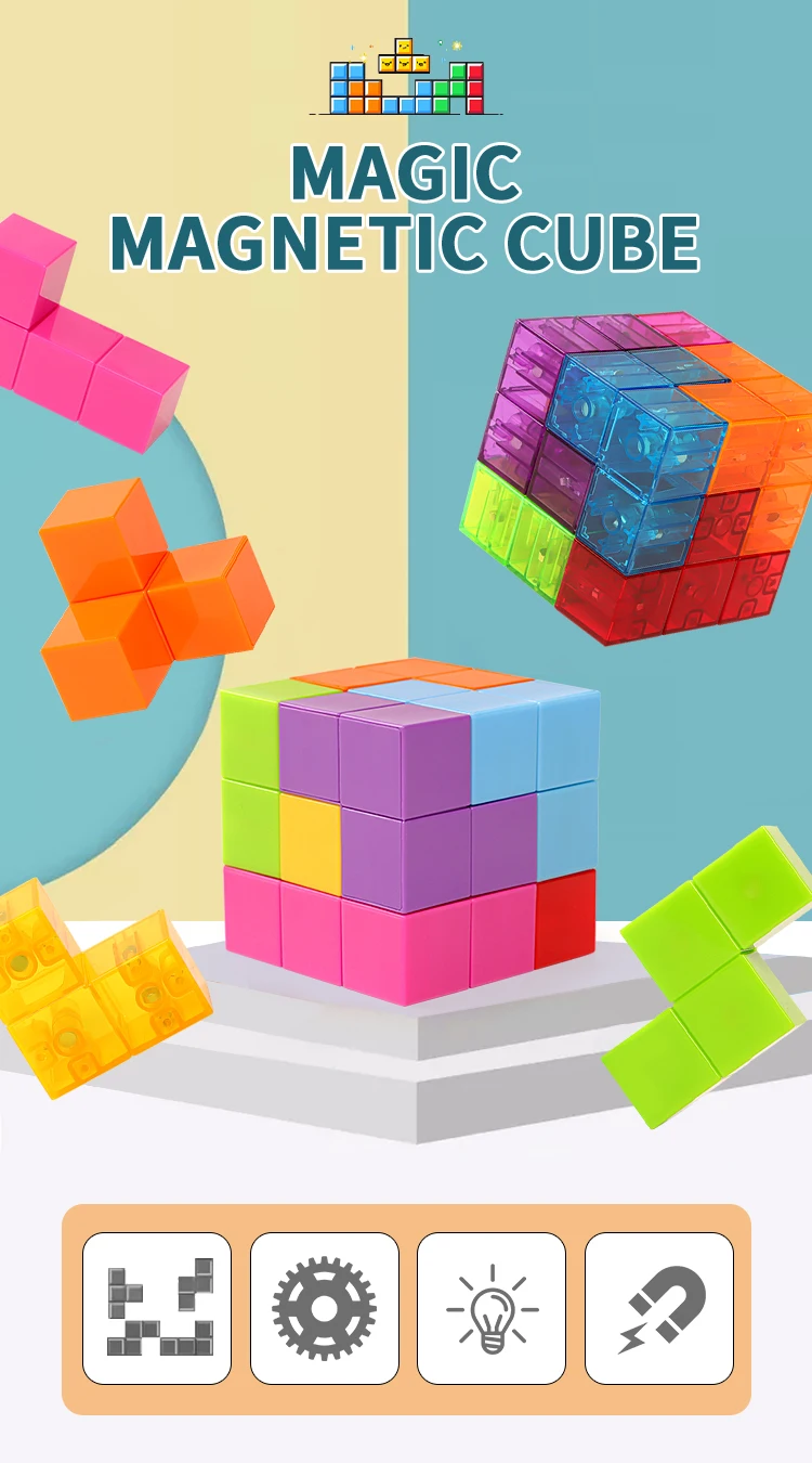 High Quality Educational Toys 3D Magical Magnet Puzzle Cube| Alibaba.com
