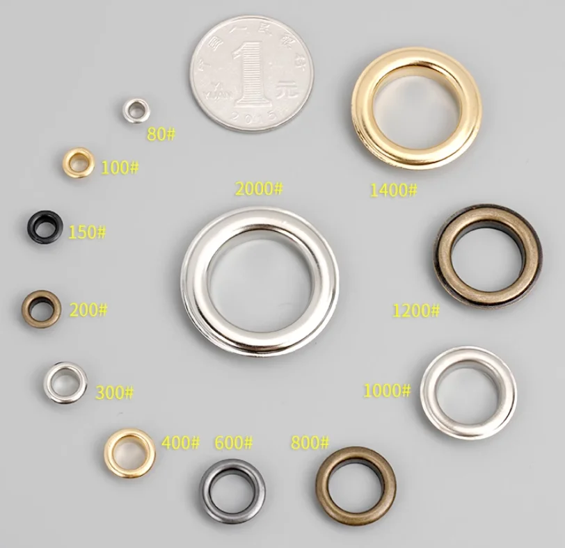 3 Mm - 40mm Metal Copper Round Inner Hole Grommet Eyelets