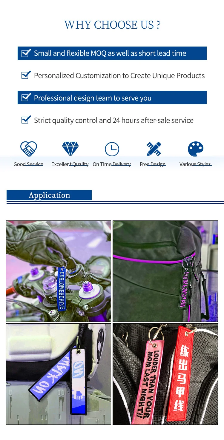 Yuewen Personalized Airplane Aviation Tags Key Chain Fabric Custom ...