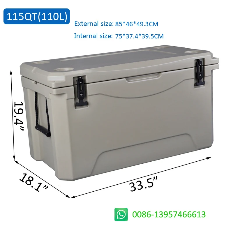 110L Heavy Duty Rotomolding Ice Cooler Box for Car & Camping