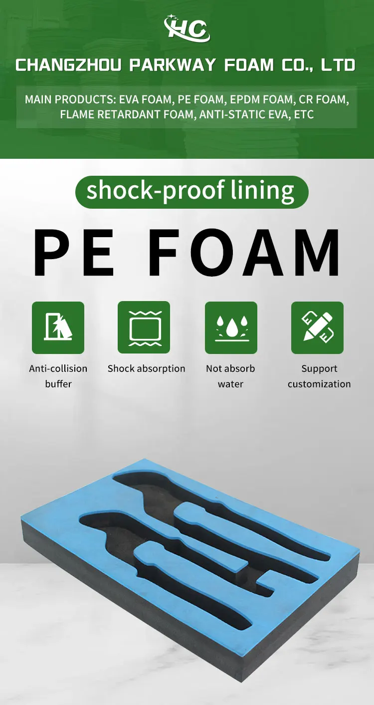 Black Polyethylene Foam Epe Pearl Cotton Lining Shockproof Protective ...