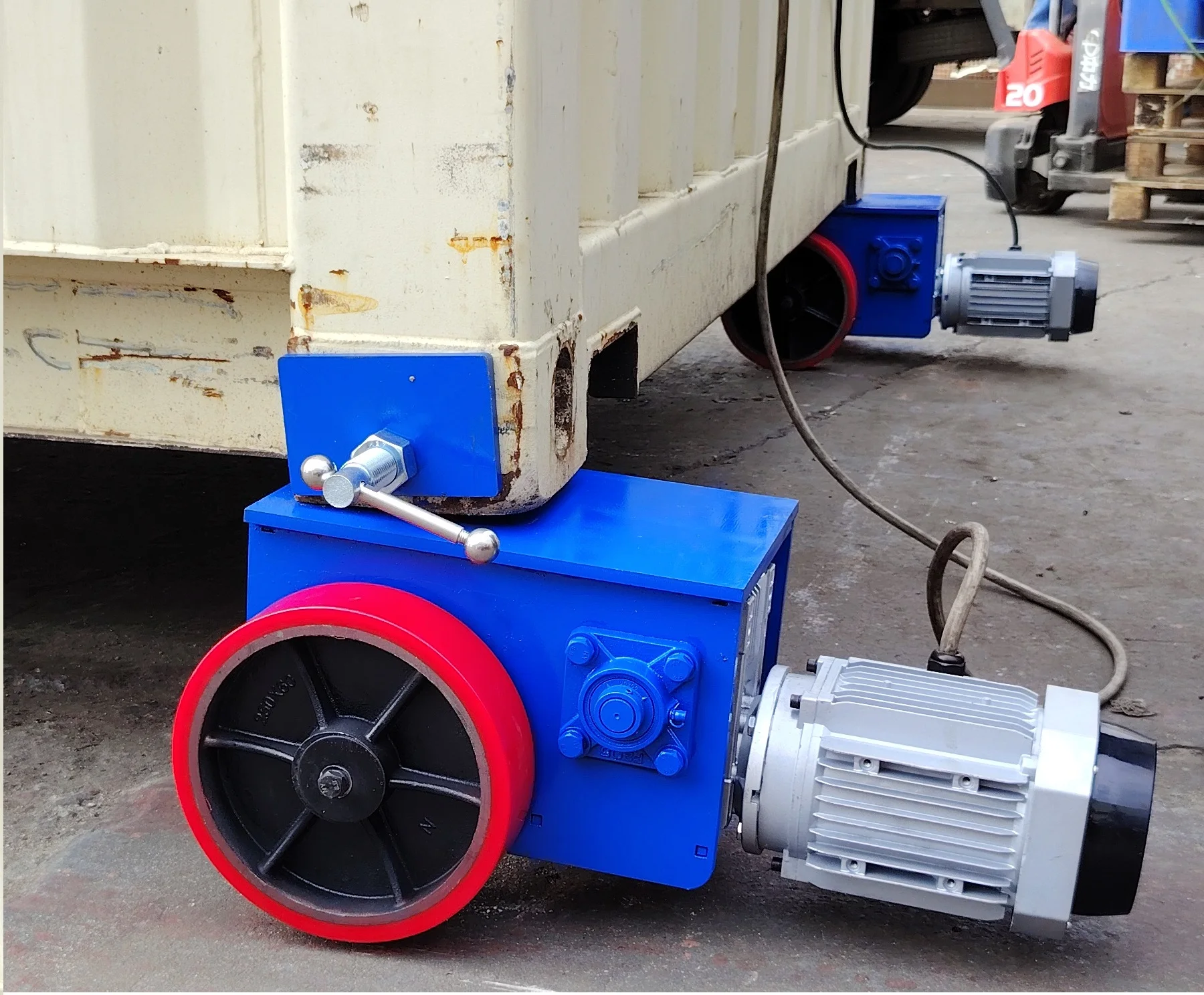Electric Powered Motorized Shipping Container Caster Wheels Dolly ...