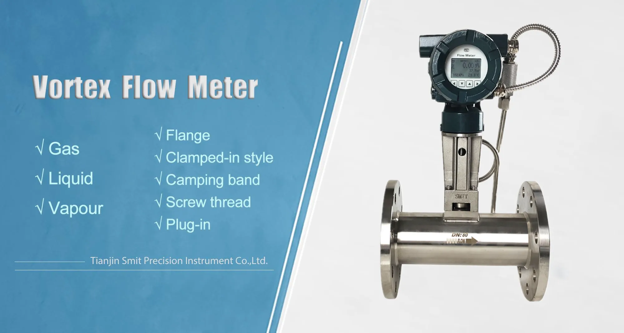 Vortex Flow Meters Ss304 Pulse Rs485 4-20ma Air Flow Meter - Buy Vortex Flow Meter,Vortex Flow ...