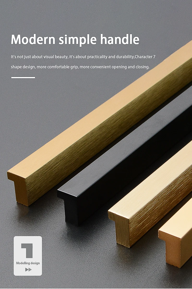 Aluminum Profile Cabinet Handles for Furniture Kitchen & Bedroom ...