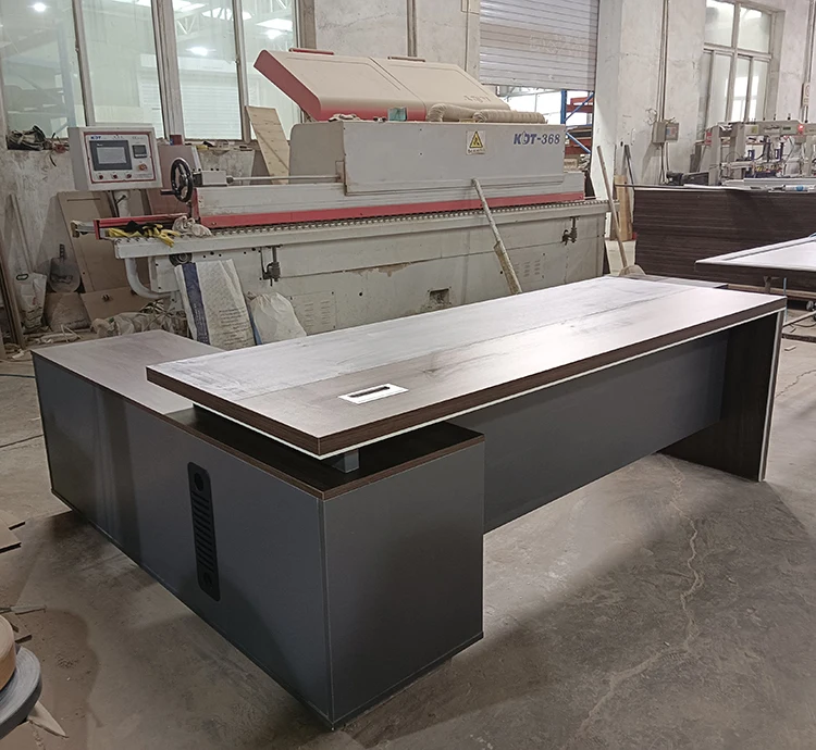Modern Office L-Shaped Boss Desk - Executive CEO Desk