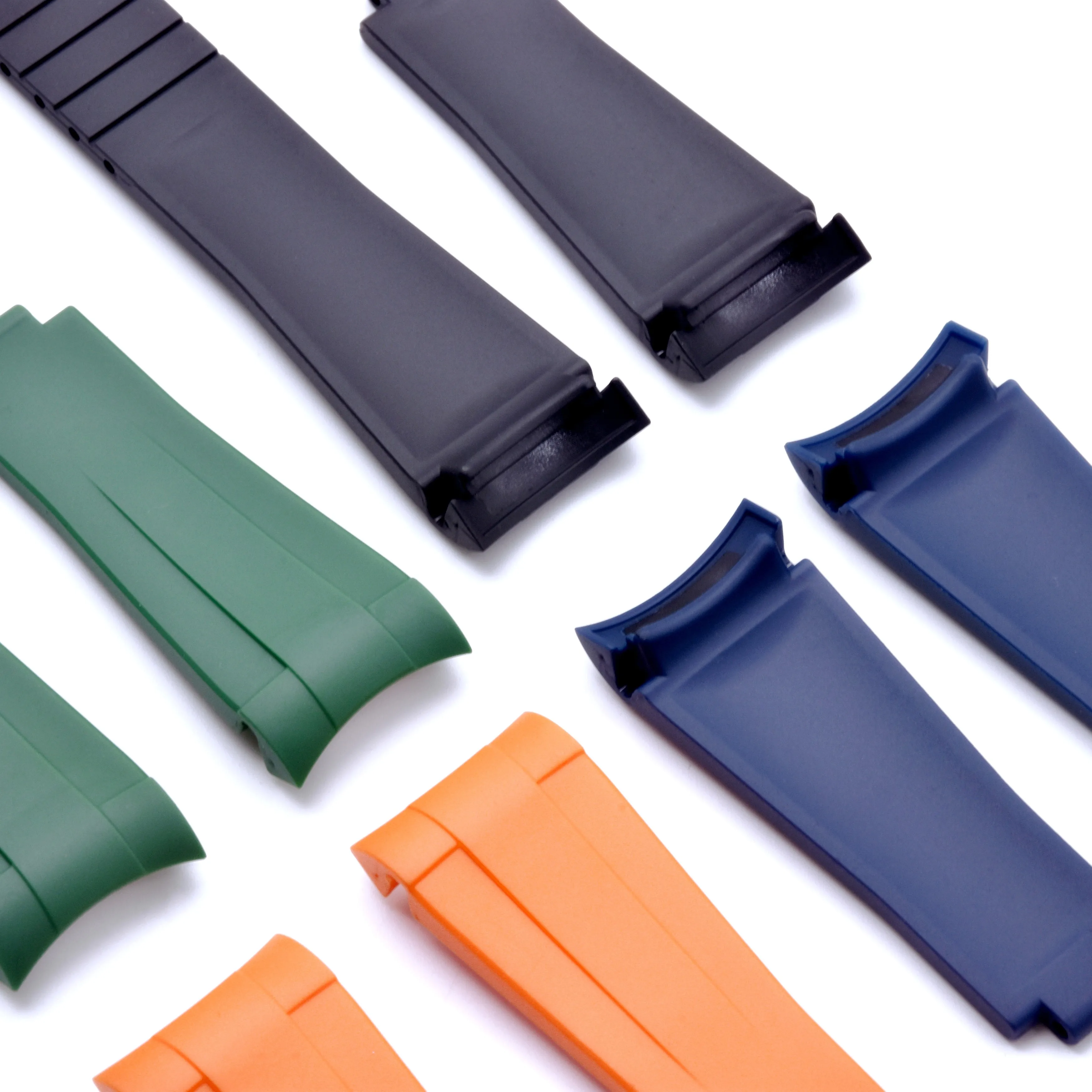 Curved End Rubber Watch Strap 20mm 21mm for Rlex Submariner Datejust GM ...