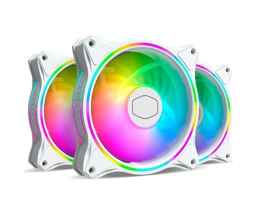 New Masterfan Mf120 Halo White Case Fan For Gaming Computer Cooling ...