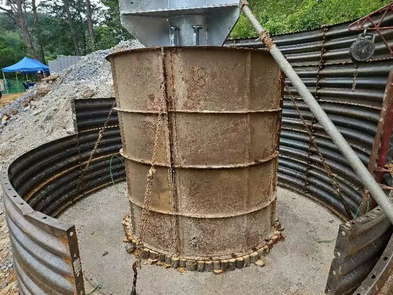 Customizable Steel Underground Bunker Circular Precast Inspection Well ...