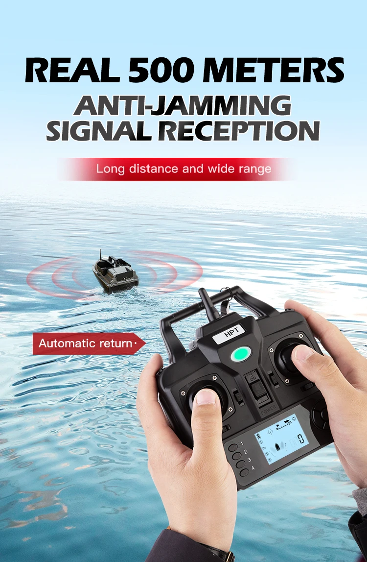 2022 GPS Fishing RC Bait Boat - Auto Driving & 3 Hoppers