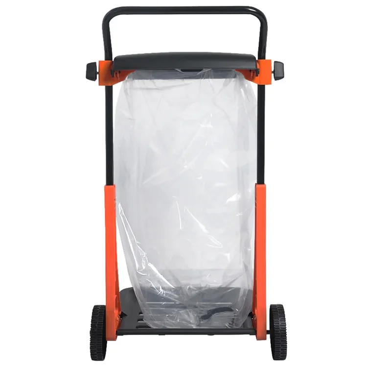 Dual-Wheeled Garden Waste Collecting Cart Standing Structure PP Storage ...