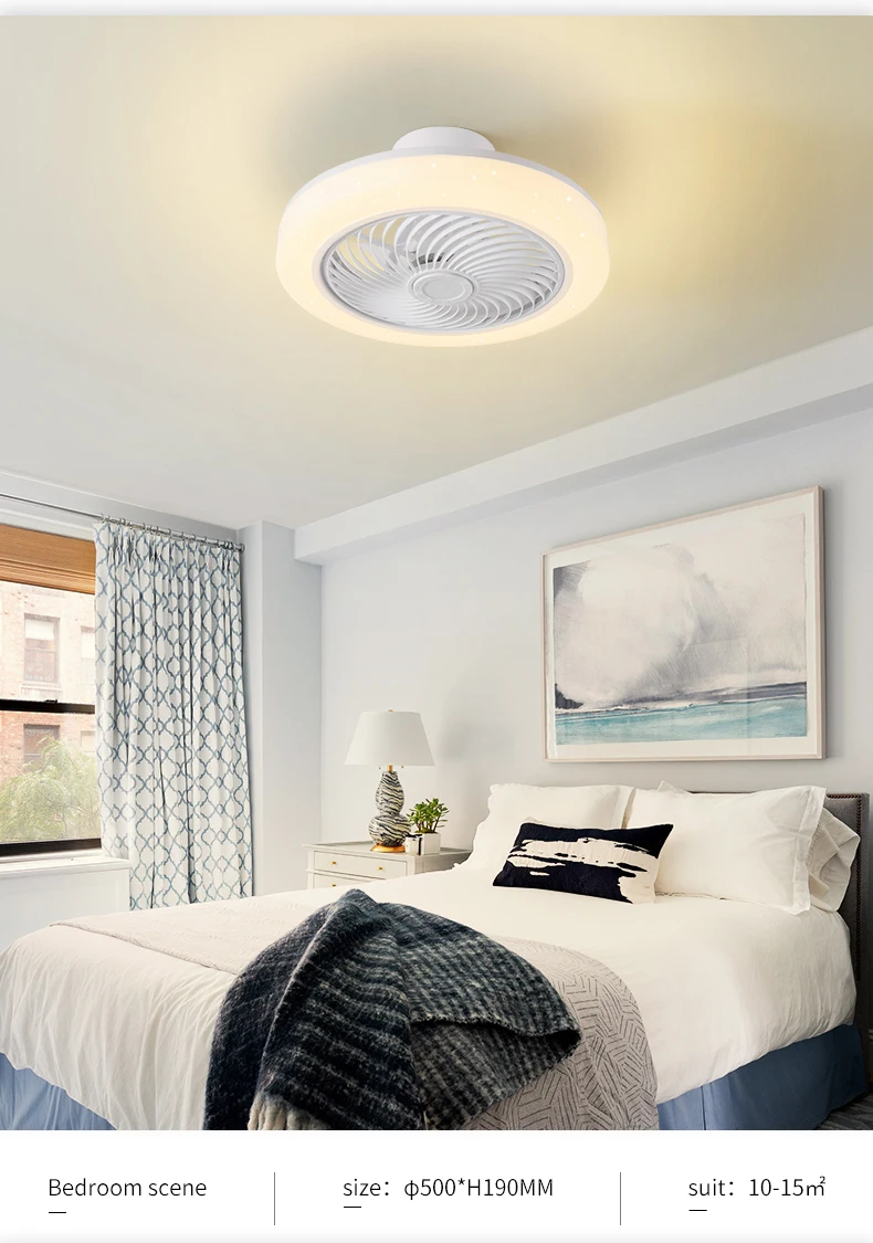 Modern Luxury European Style Ceiling Light With Fan 36w Iron Base Lamp ...