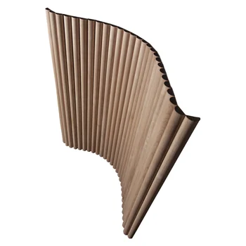 Curved Half Round Wall Decor Decorative Solid Wood With Pvc Film Fluted ...