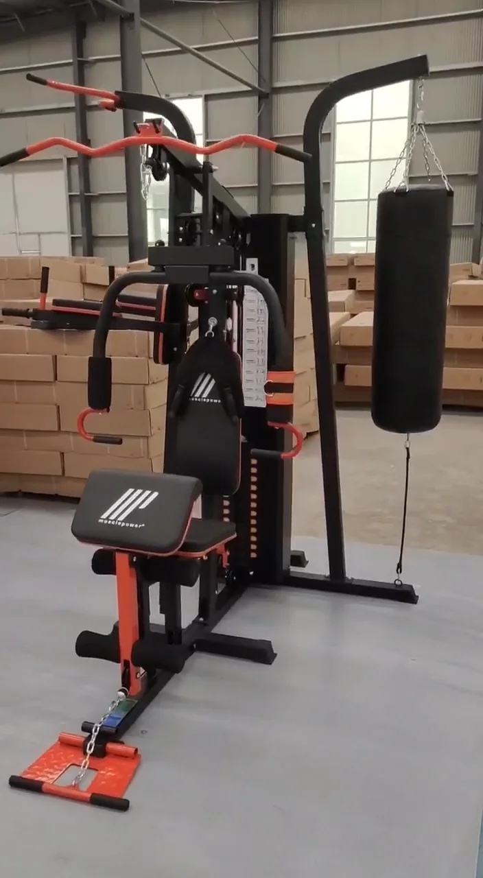 Home Gym Equipment Comercial Multi Function 3 Station Gym With 75kg ...