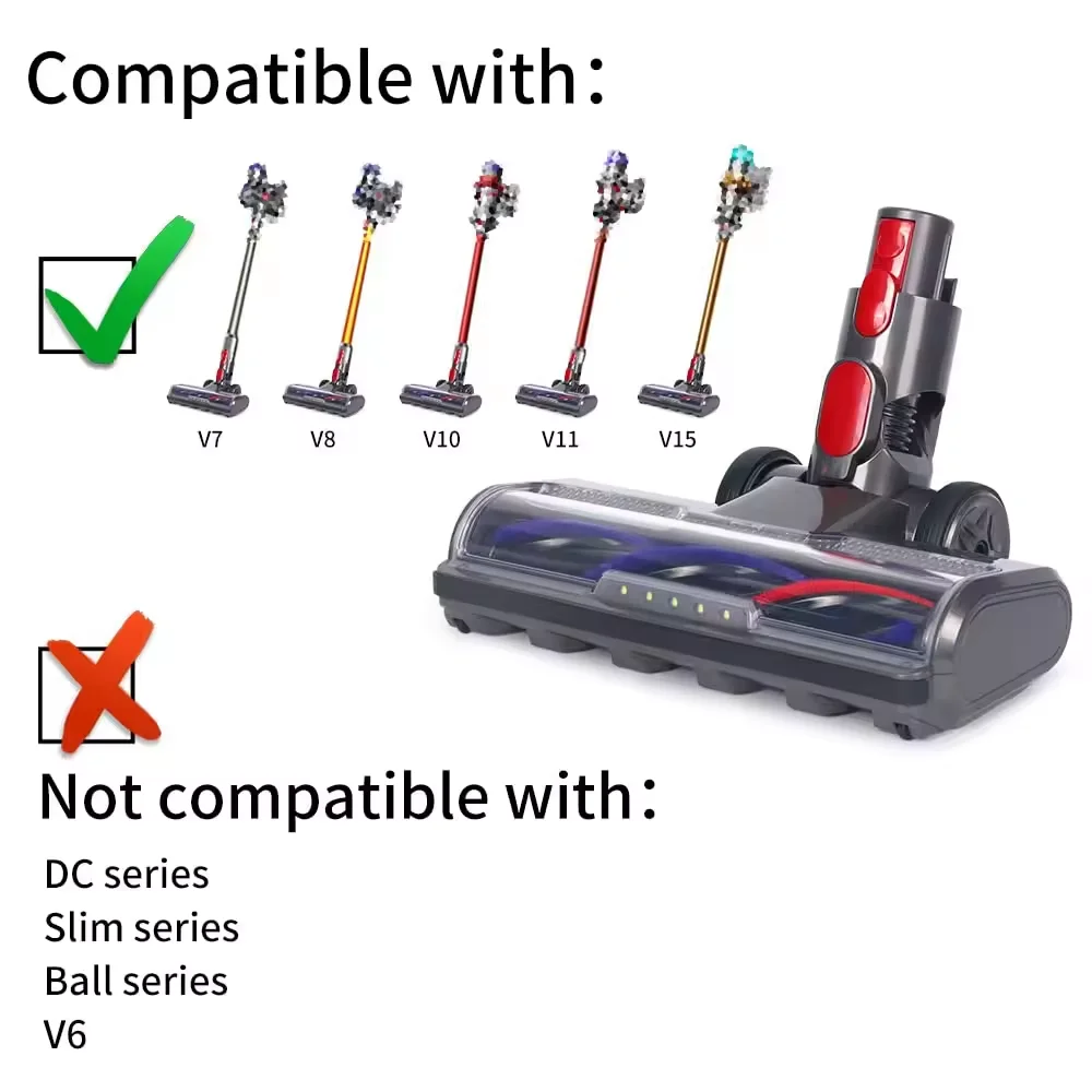 Turbine Brush Head Floor Attachment Spare Parts For Dysons V7 V8 V10 ...