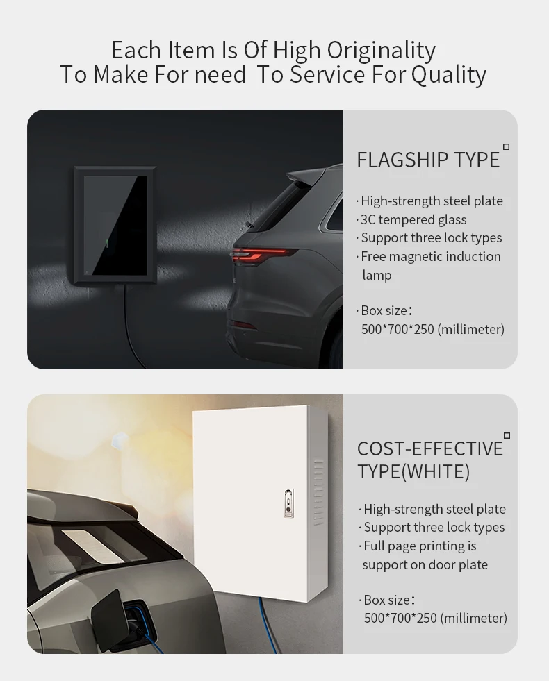 Ev Charger Protection Box Wall Mounted Box Metal Enclosure For Outdoor ...