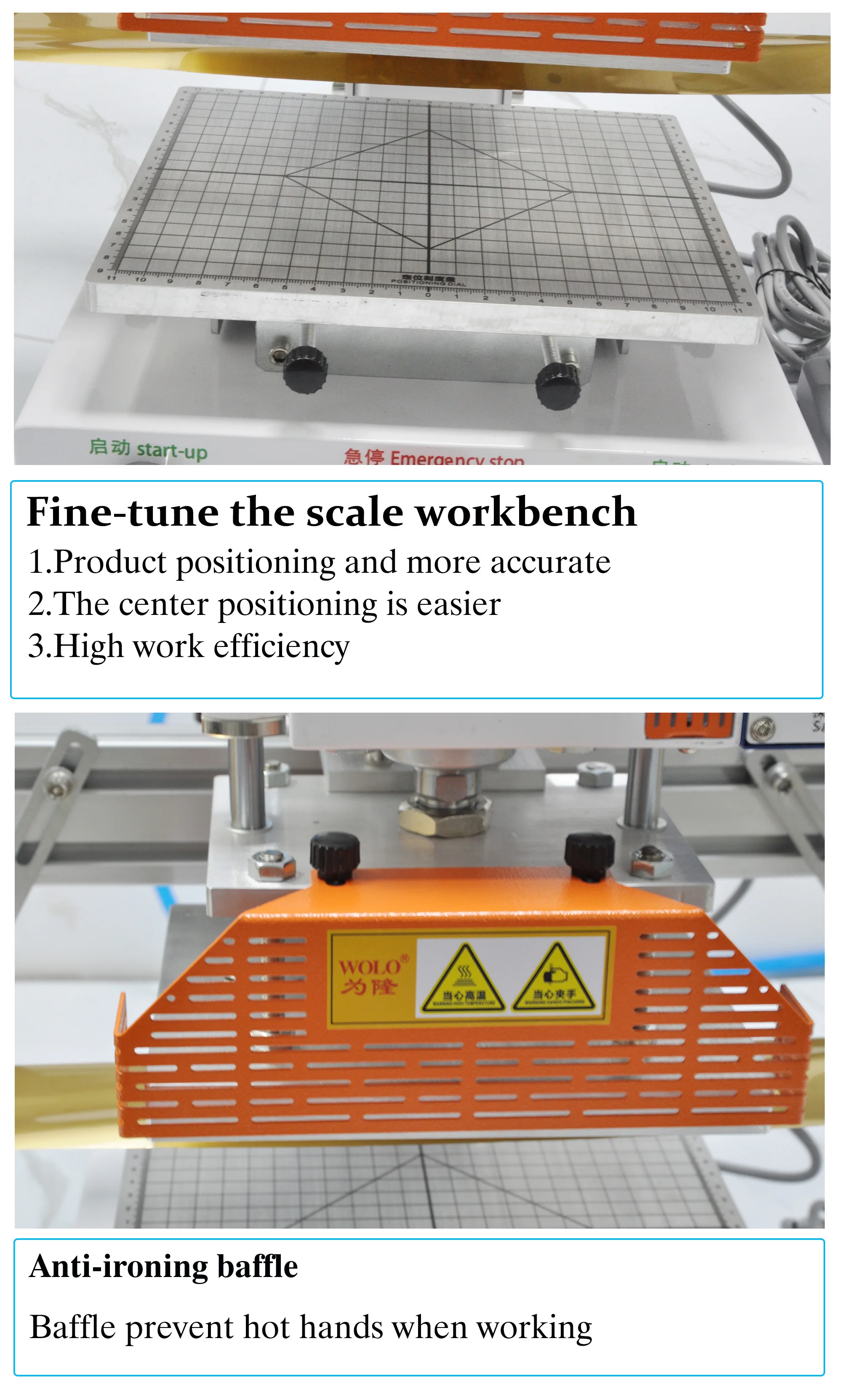 Double Copper Mold Bump Indentation Pneumatic Hot Stamping Machine ...