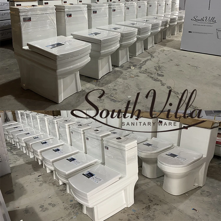 Modern Ceramic Toilet & Pedestal Sink - Dual-Flush Design