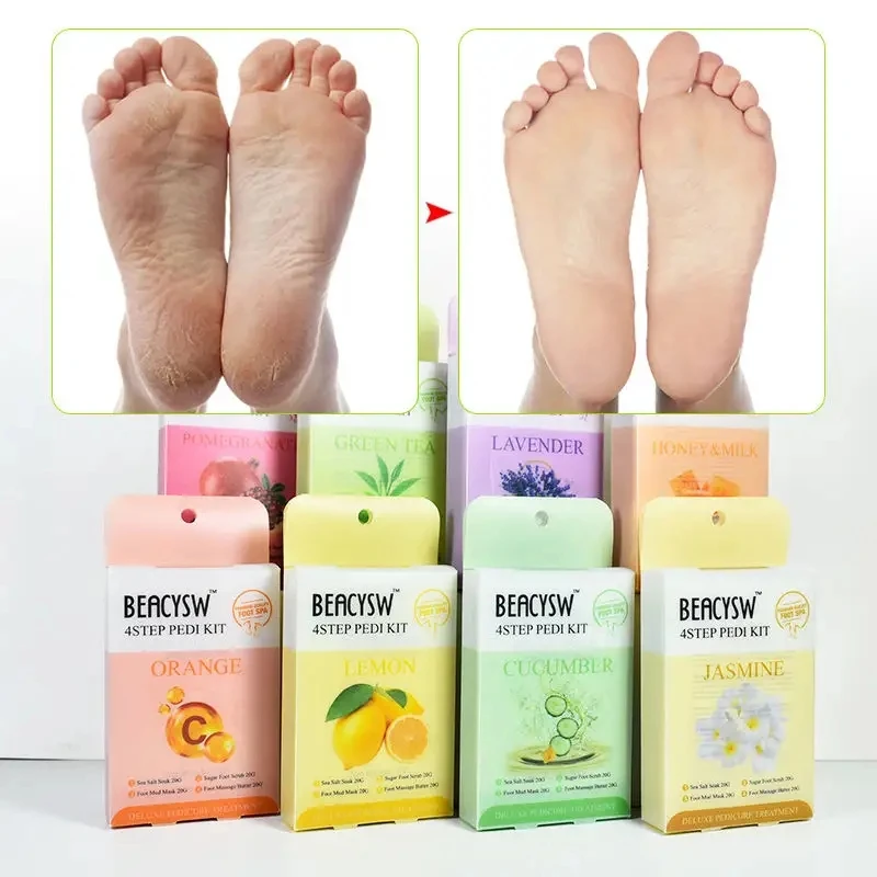 4 Steps Foot Scrub For Remove Dead Skin And Heels Peeling Foot Skin ...