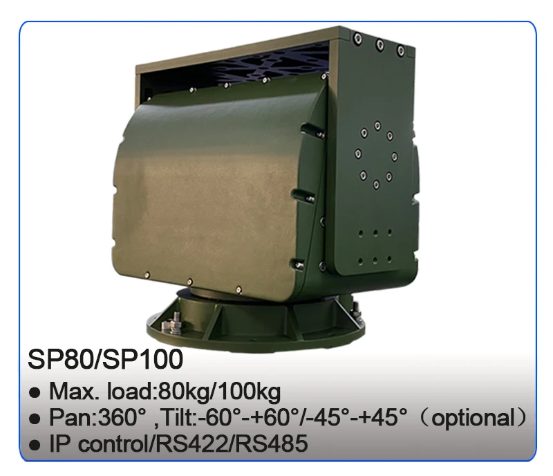 80kg Payload Antenna Pan Tilt Platform - 100kg IP Pan Tilt Motorized