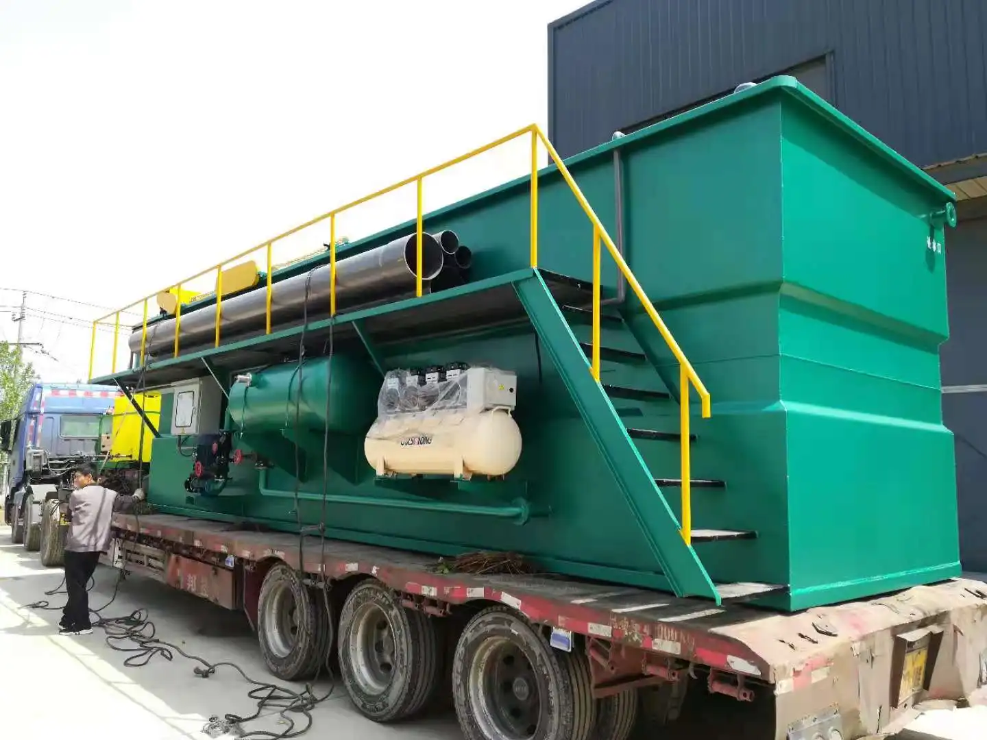 Container Type Electrocoagulation Dssolved Air Flotation Machine ...