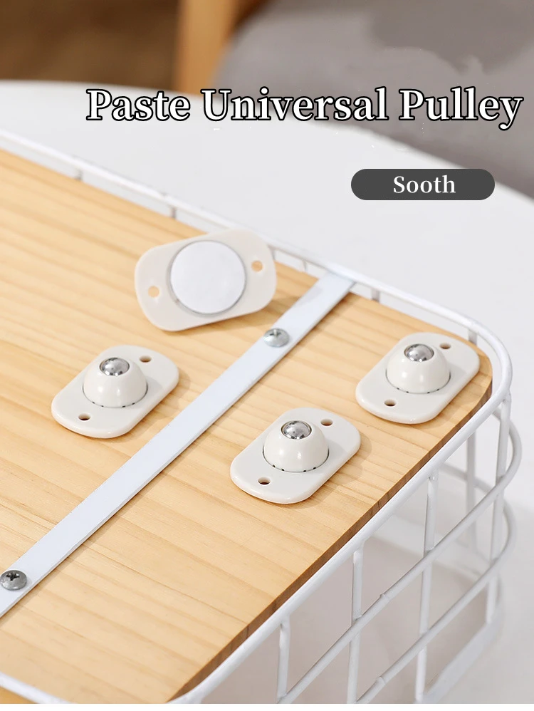 Cheap 4psc Plastic Self-adhesive Wheels 360 Degree Rotation Steel Ball ...