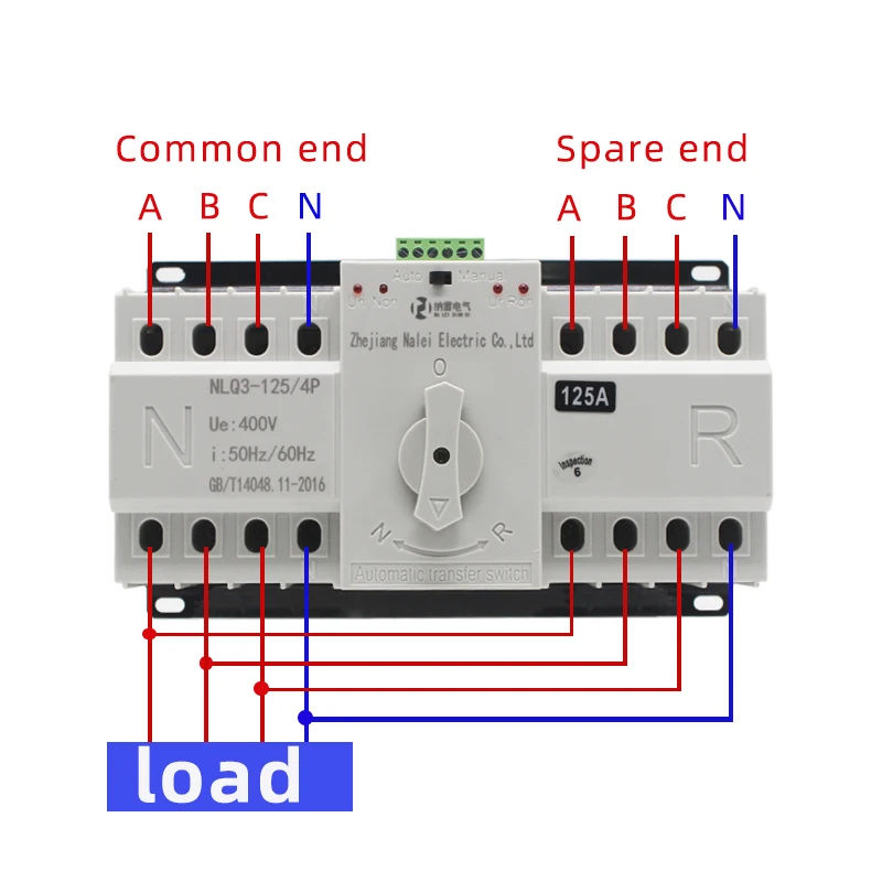 Dual Power Automatic Transfer Switch 4P ATS - Automatic & Manual ...