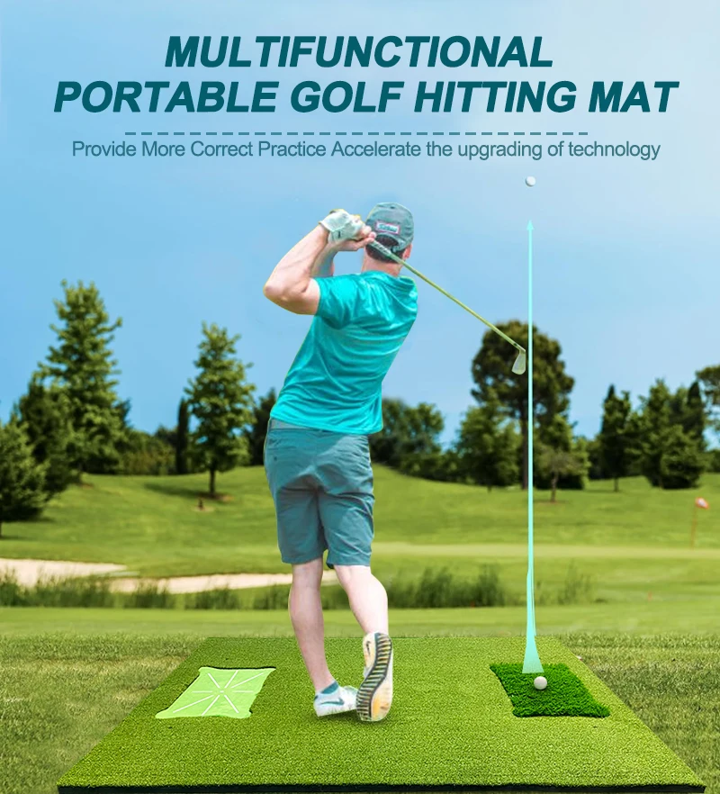 New Design Indoor Golf Practice Putting Mat Driving Range Golf Hitting ...