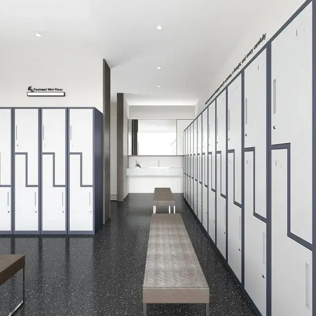 Metal Lockers 2 Doors Storage Cabinet For School Hospital L Shape For ...