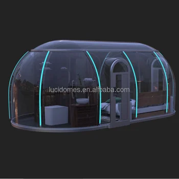 3x6m Outdoor Glamping Capsule Dome Clear Pc Geodesic Tent Transparent ...