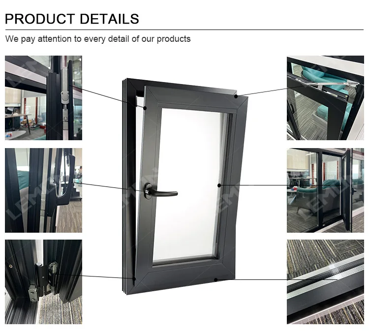 Modern Wood Tilt-Open-Window Two Way Open Casement Windows Large ...