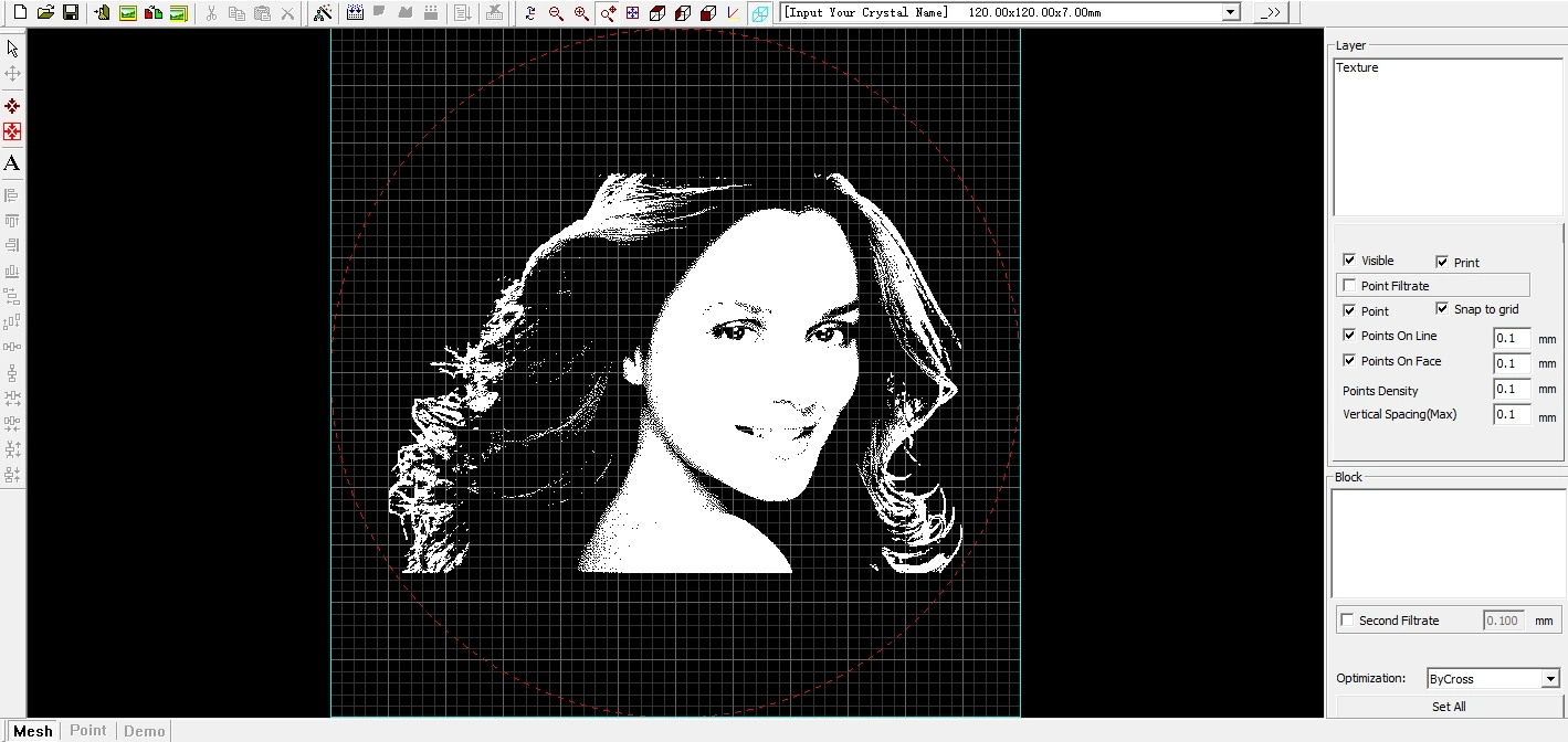 Crystal 3D Lazer Printer - Mini 2D 3D Inner Laser Crystal