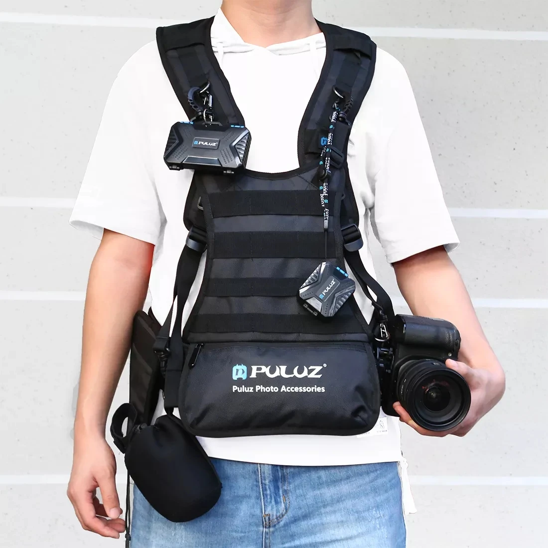 Puluz Double Shoulders Padded Strap Camera Chest Belt Body Harness ...