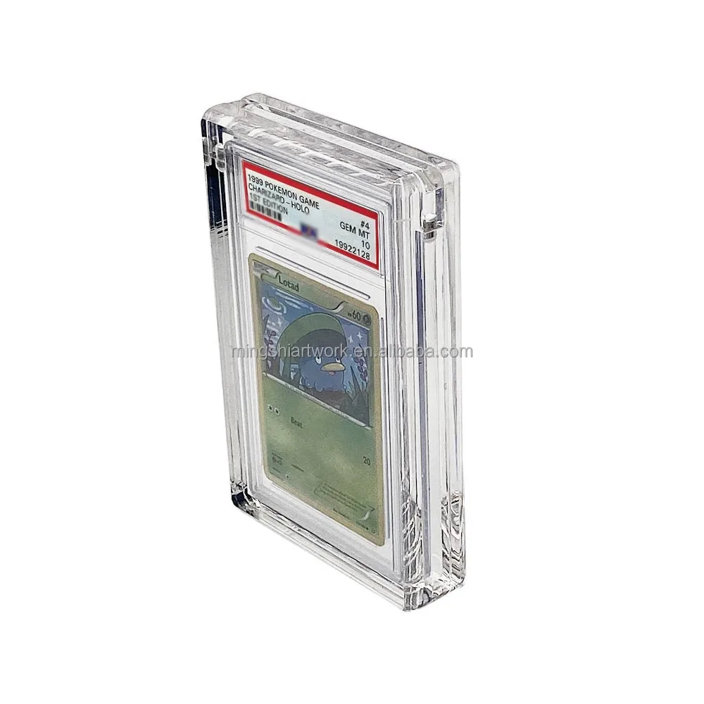 Mingshi Tcg Graded Card Acrylic Display Case With Magnetic Lid - Buy ...
