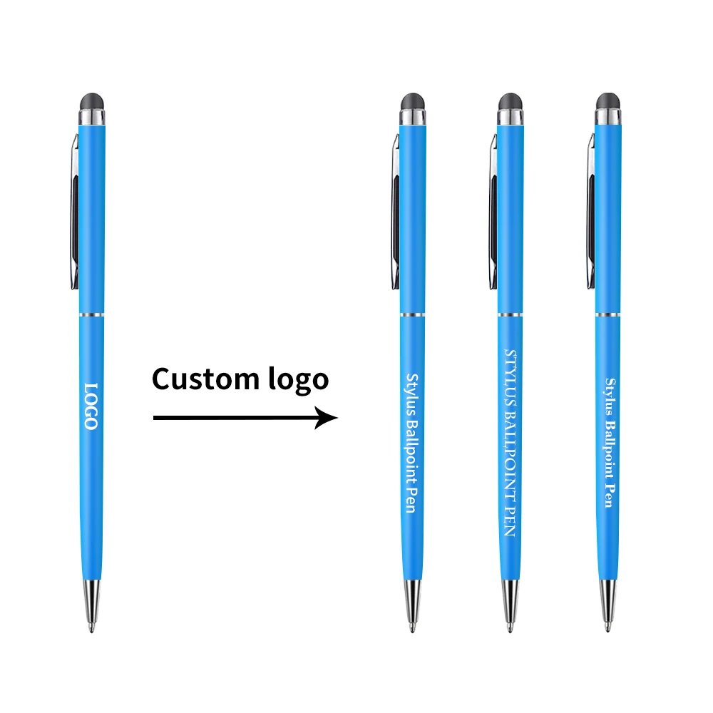 New Design Logo Customized Metallic Stylus Ball Pens Promotional Pen ...