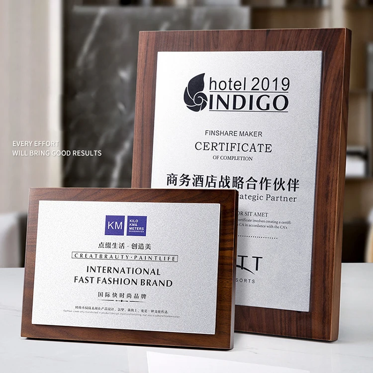 Customized Aluminum Plate Certificate Plaque Medal Award Blank Solid ...