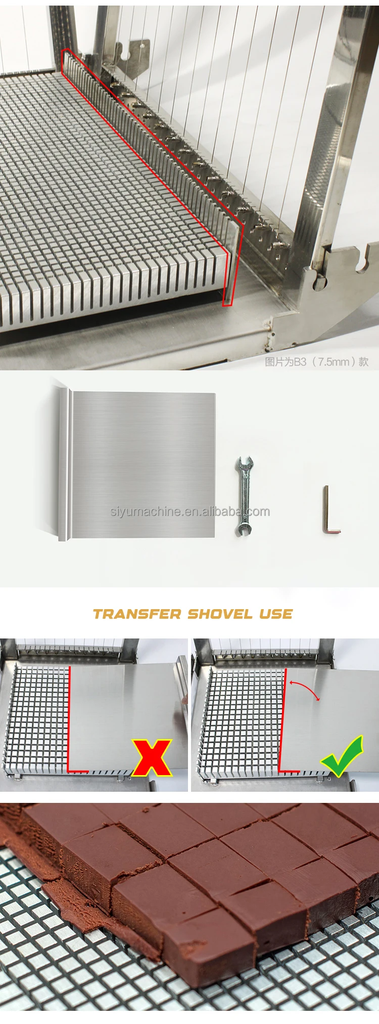 Manual Fudge Cutter Chocolate Block Cutter Square Candy Cake Cutter ...