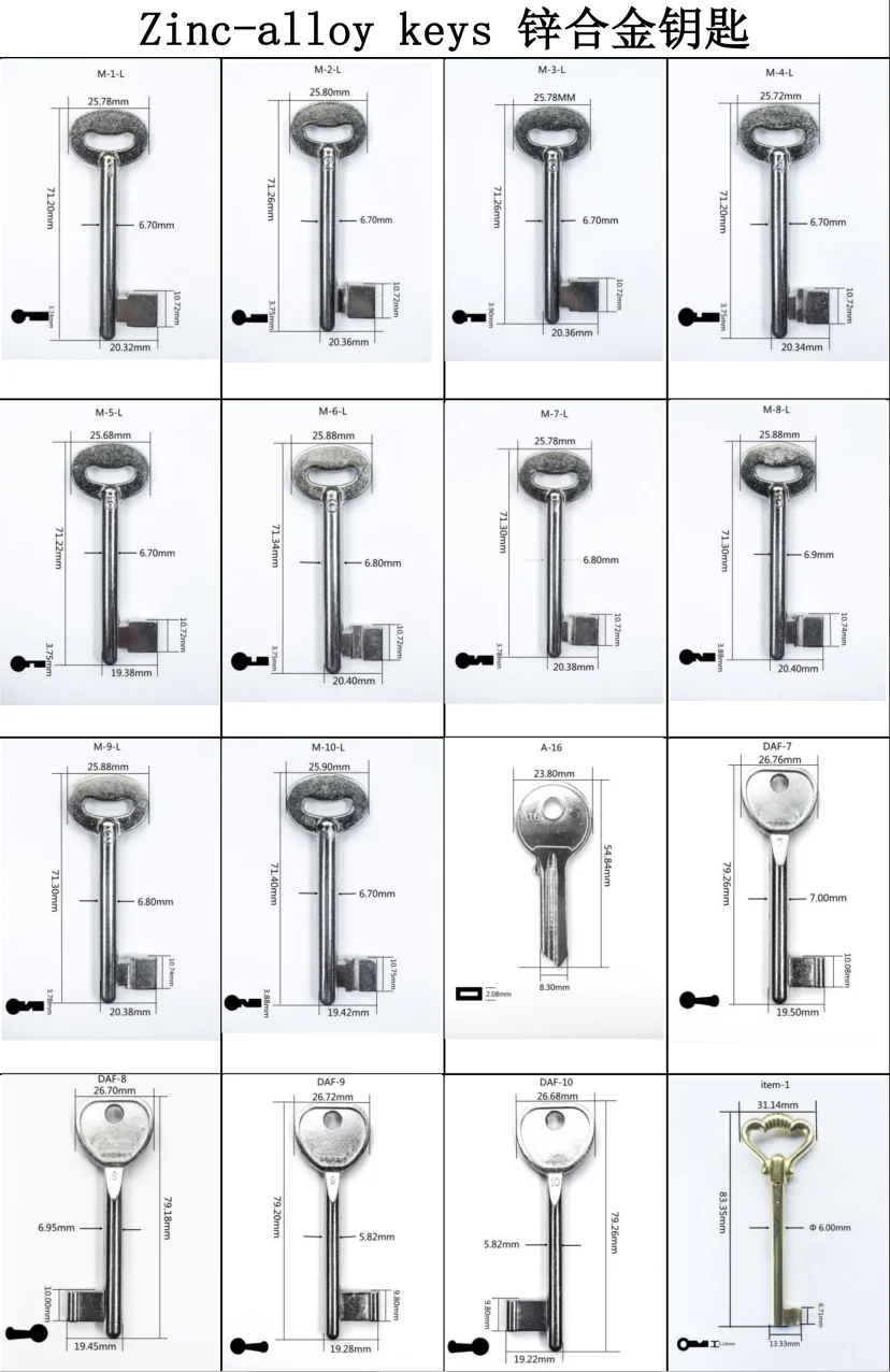 Key Blank Dimple Keyway for European Profile Lock Cylinder