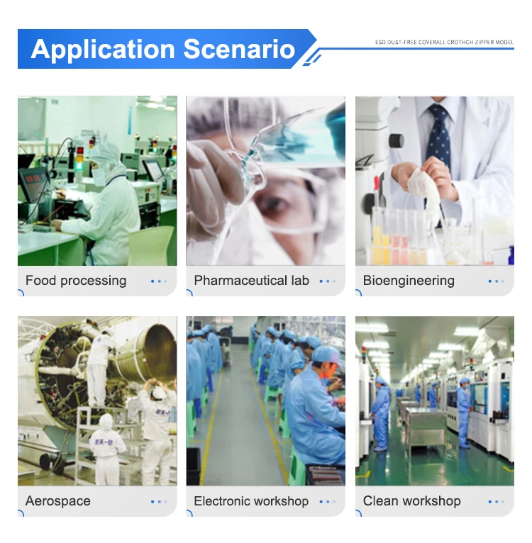 High Quality 0.5cm Grid Cleanroom Esd Clothes Coverall Anti Static ...