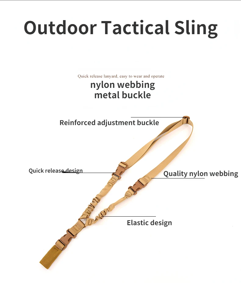 Nylon Gun Sling - Tactical Rope for Outdoor & Hunting Gear