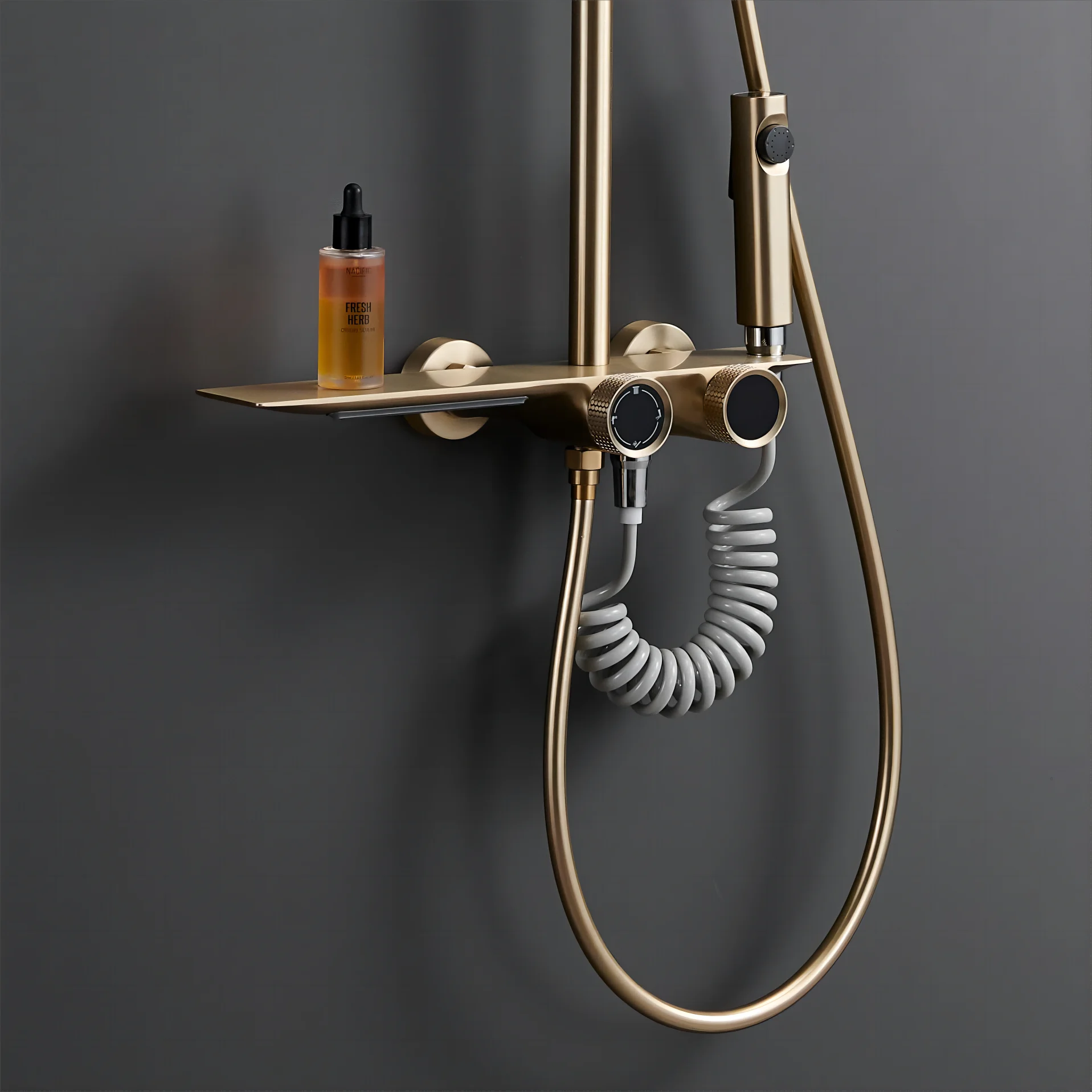 Modern Design Gold Color With Spray Handle Shower Set Thermostatic ...