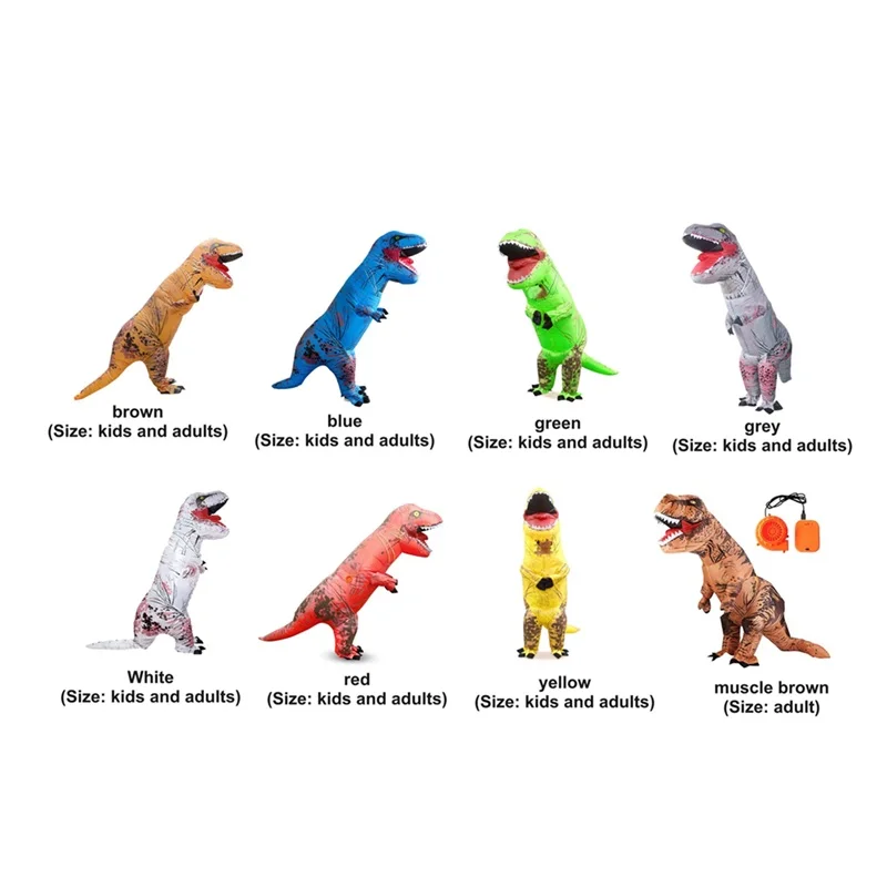 Adult Inflatable T-rex Dinosaur Costume Fancy Dino Inflatable Suit ...