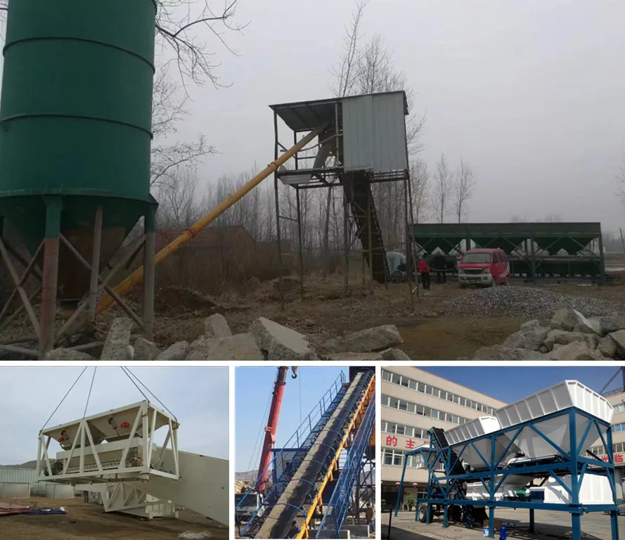 Dry Mobile Batching Plant 25/35/50m3/h Concrete Batching Plant ...