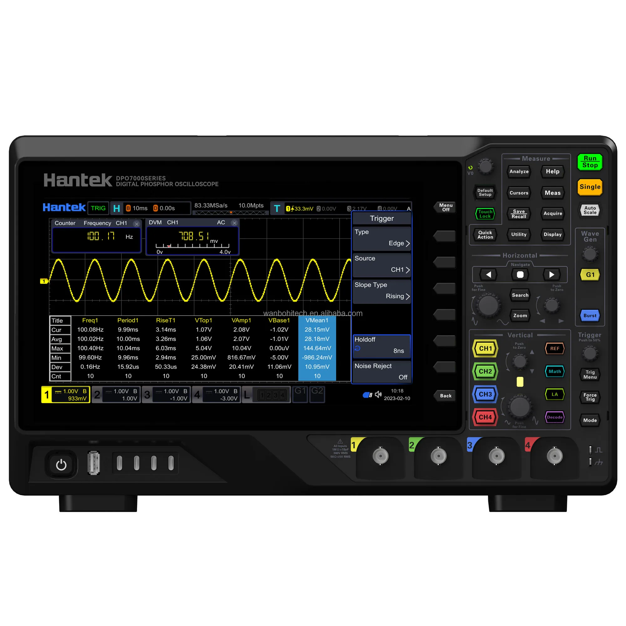 Oscilloscope And Spectrum Analyzer Arbitrary Wave Generator Dpo7202c ...