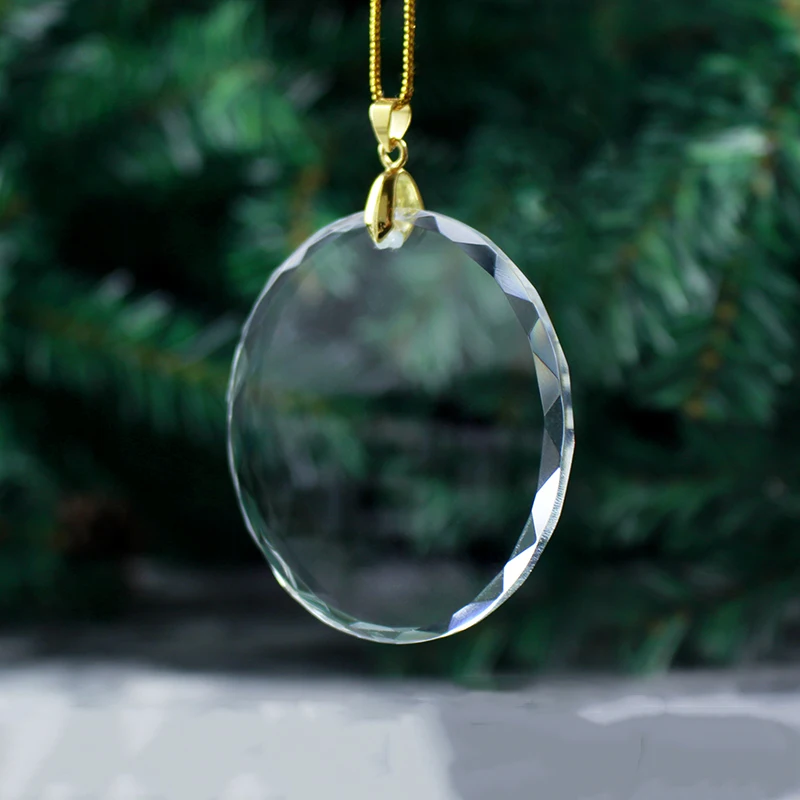 3-Inch Round Clear Glass Christmas Ornaments Bulk - Wholesale Crystal ...