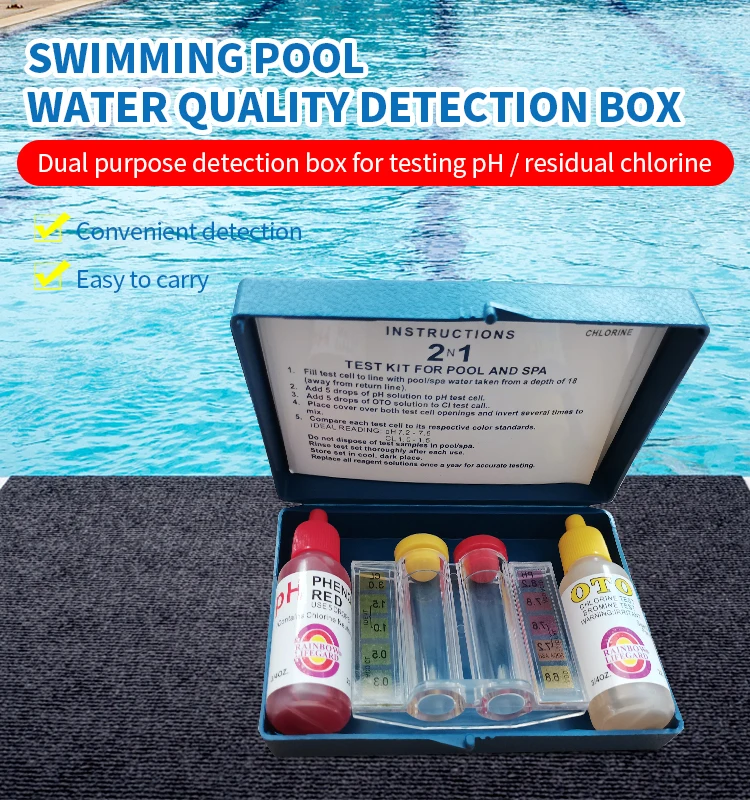 Swimming Pool Chlorine Test Kit With Ph Test For Pool - Buy Chlorine ...