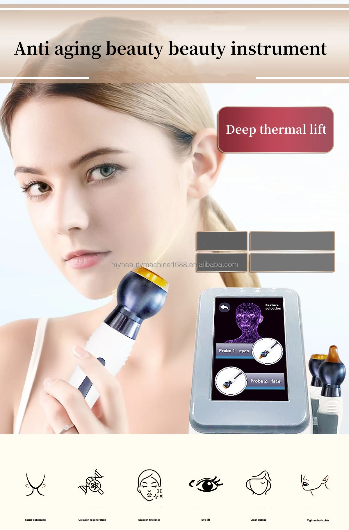 2in1 Heat Rf Skin Firming Eye Lift Rf Face Machine - Buy Radio ...