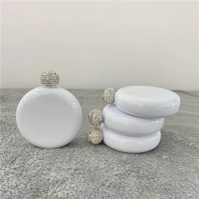 Gift for Her Alcohol Flask Circle Round Flask Circle Round Hip Flask ...
