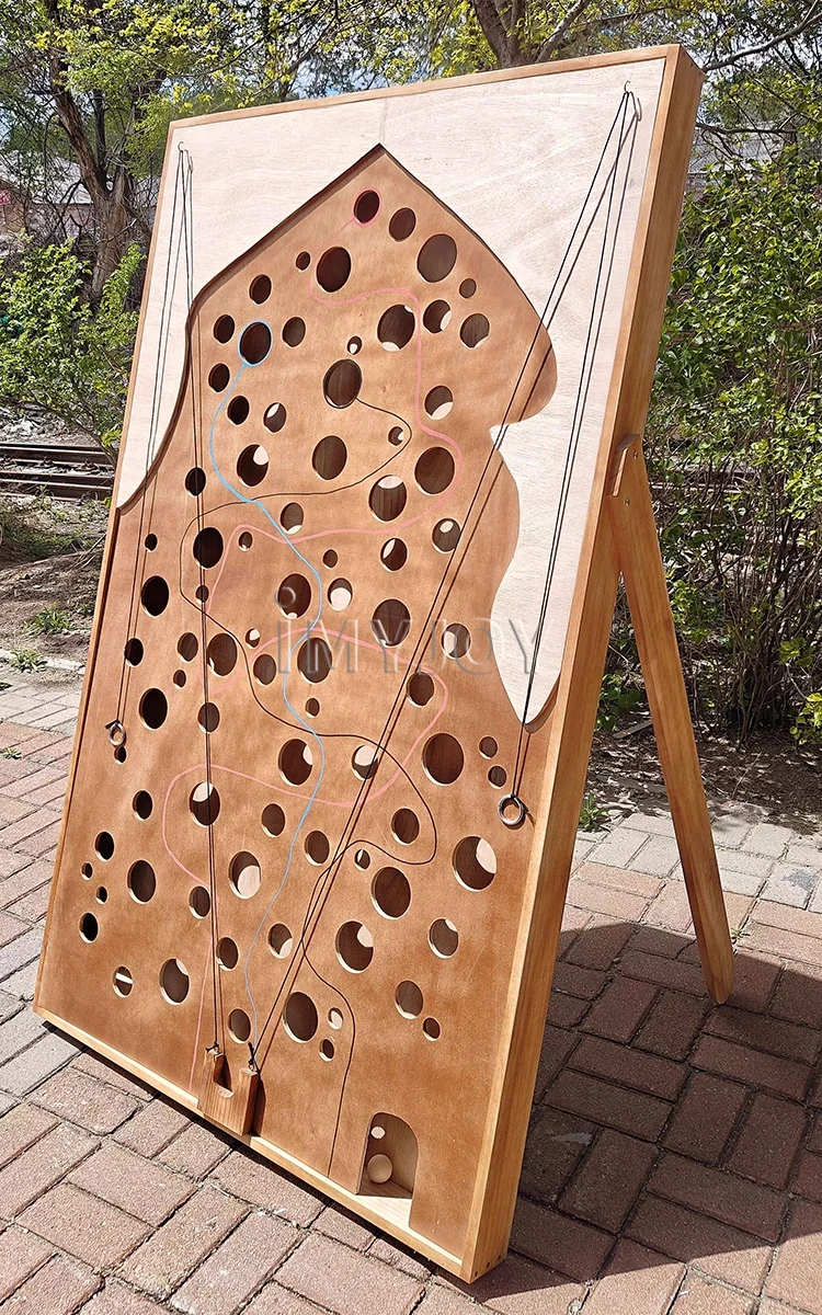 Custom Educational Giant Carnival Booth Control Wood Balls